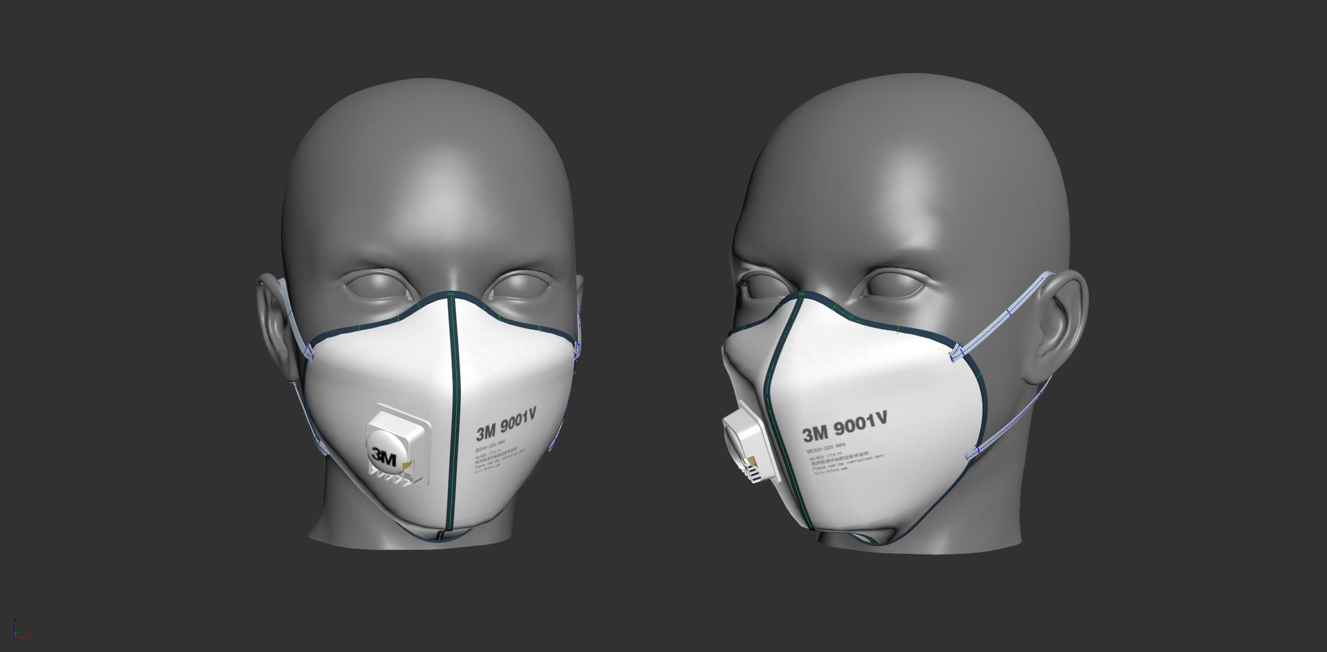 Mask respirator respiratory 3D model - TurboSquid 1657224