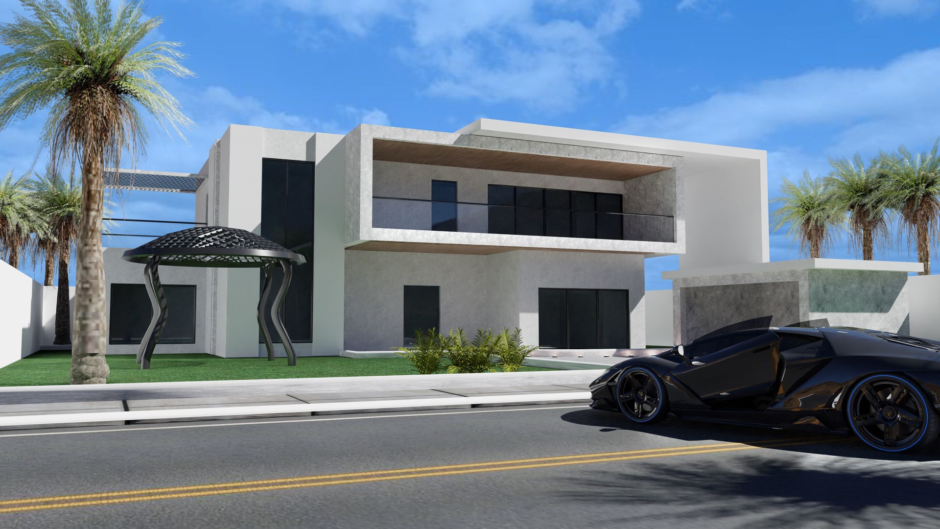 3D Modren Luxury House - TurboSquid 2106154