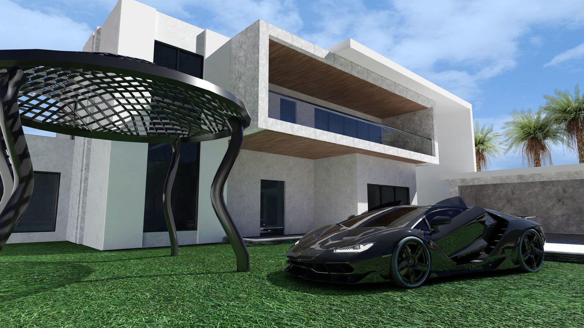 3D Modren Luxury House - TurboSquid 2106154