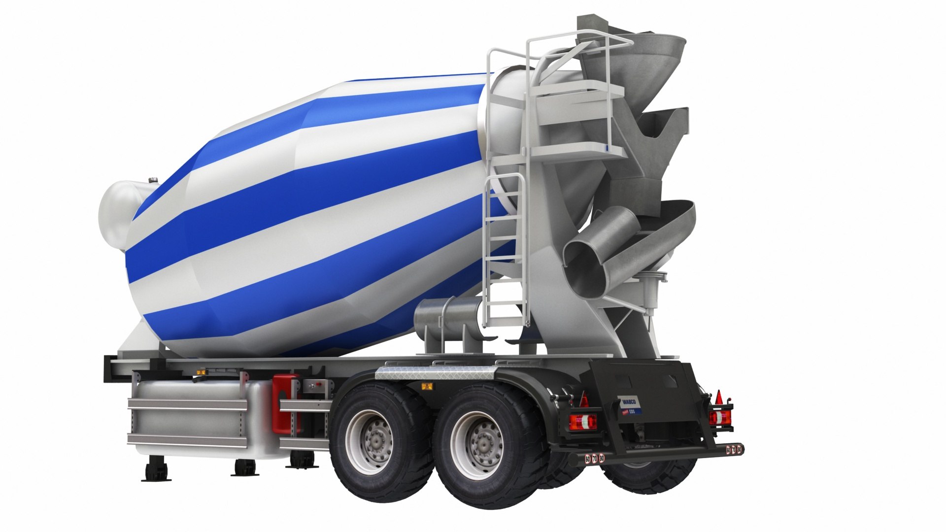 Cement Mixer Truck Trailer 3D Model - TurboSquid 1819567