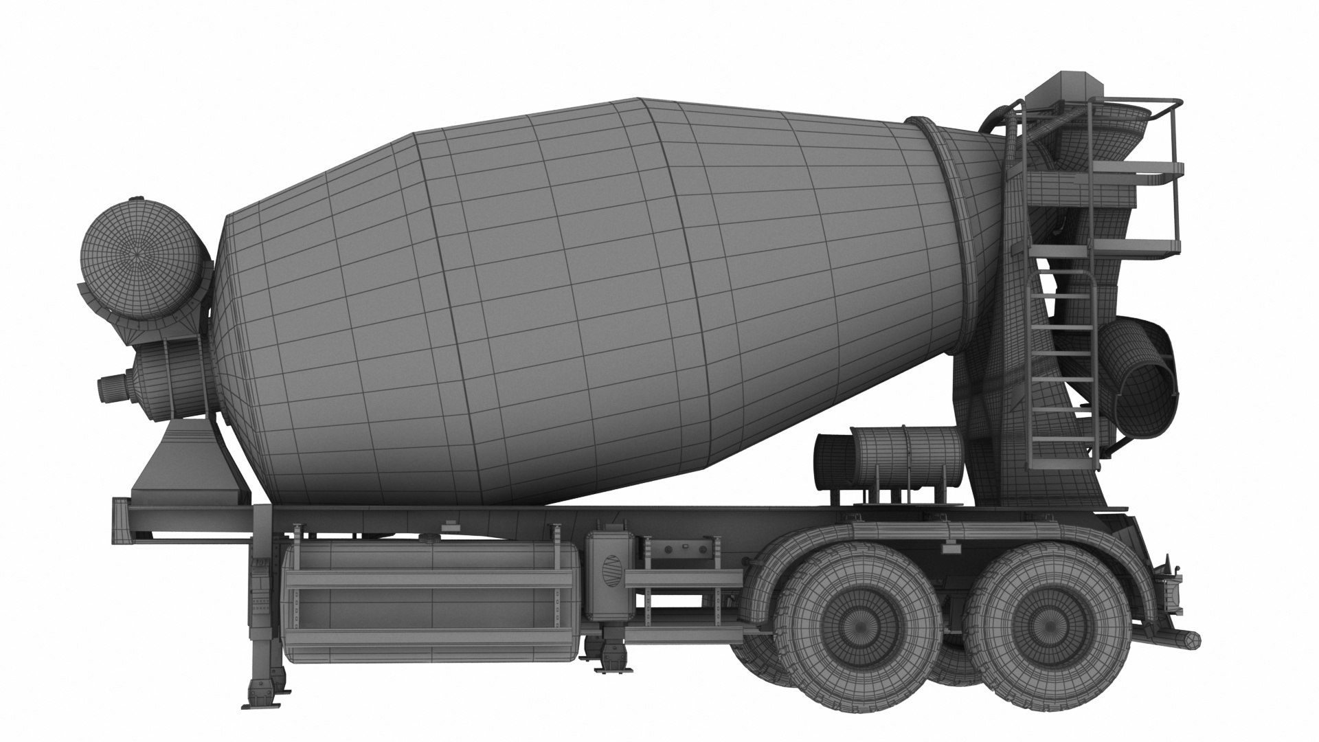 Cement Mixer Truck Trailer 3D Model - TurboSquid 1819567