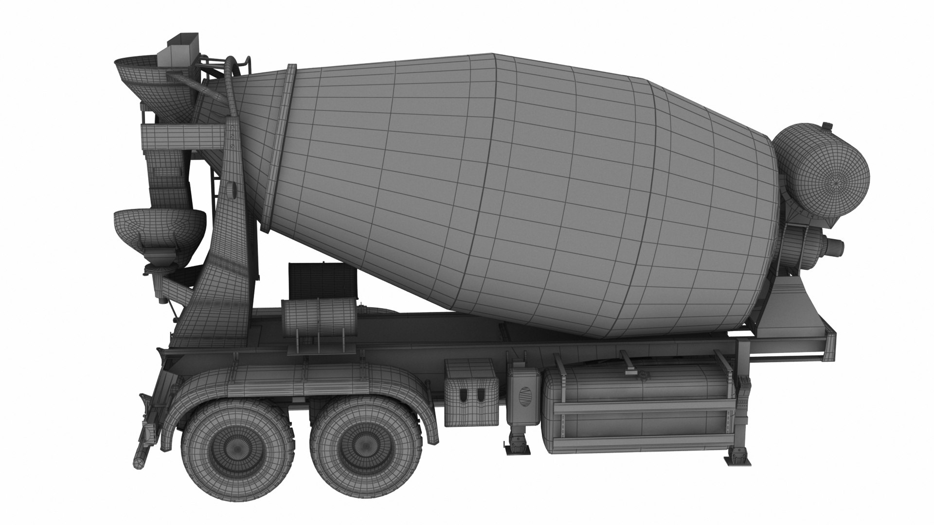 Cement Mixer Truck Trailer 3D Model - TurboSquid 1819567