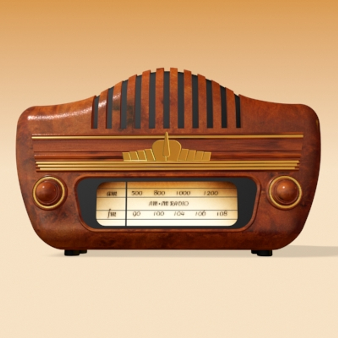 3d model old time radio