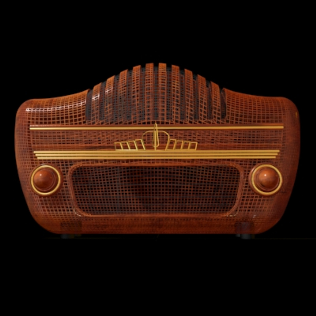 3d model old time radio
