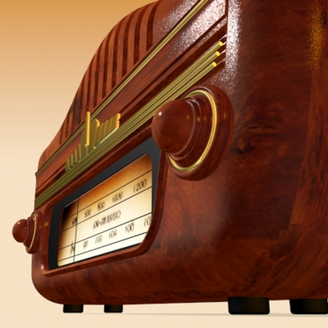 3d model old time radio