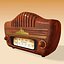 3d model old time radio
