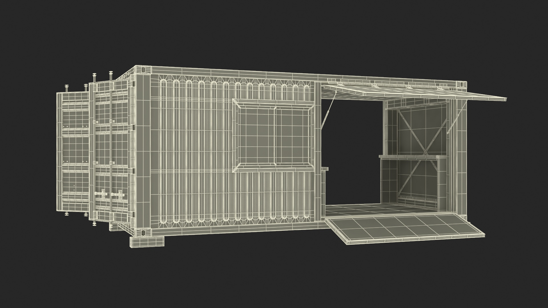 Cafe Metal Container Grey 3D Model - TurboSquid 2155828