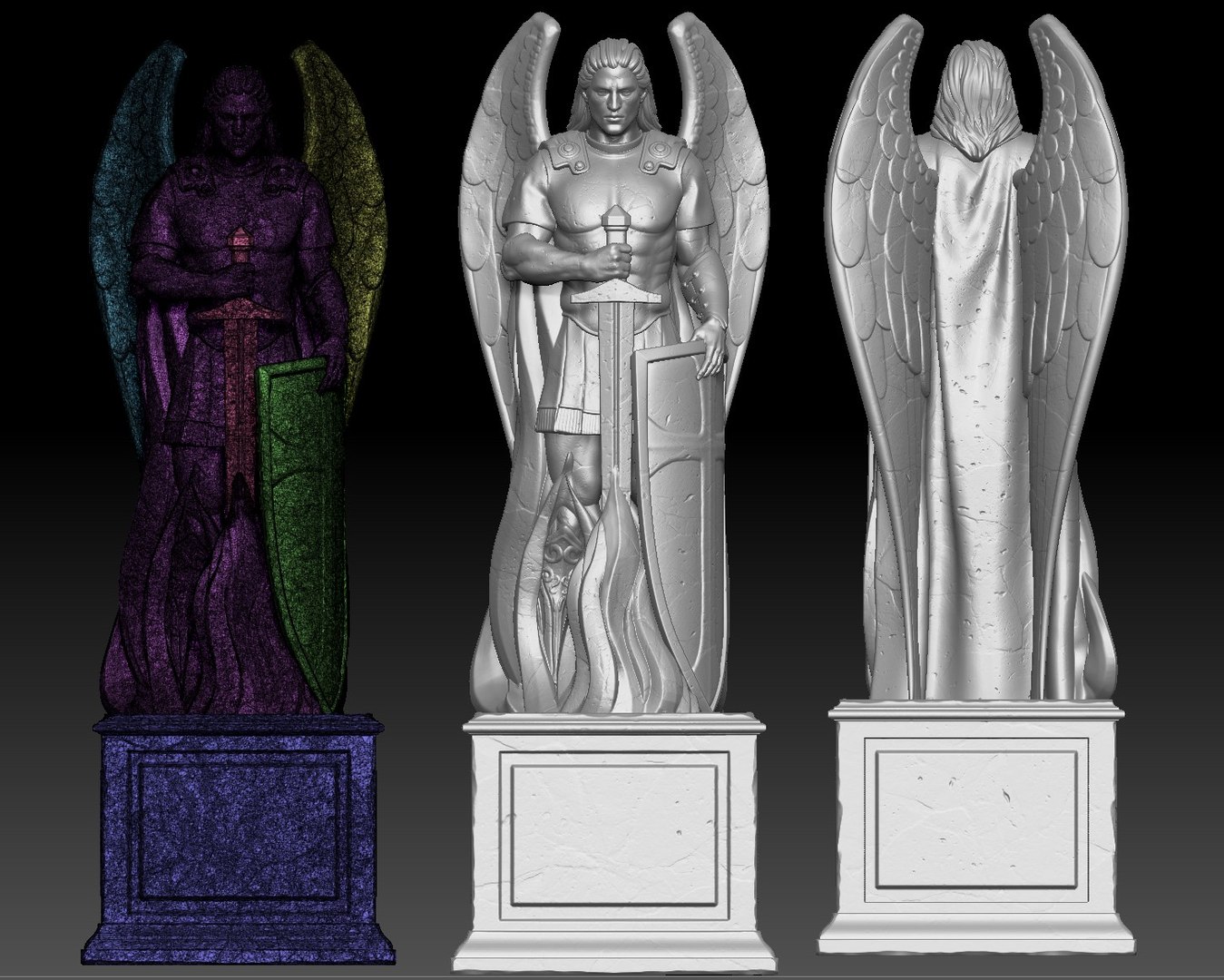 Archangel Statue 3D Model - TurboSquid 2146885
