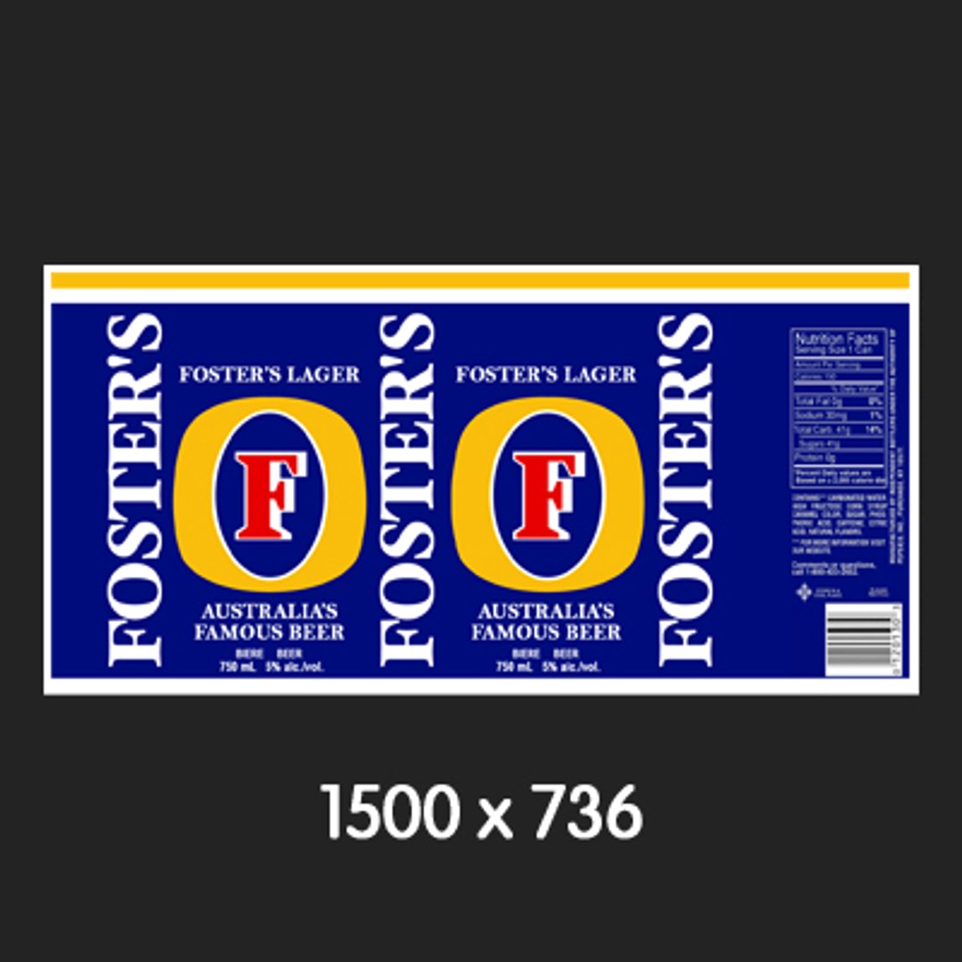 3dsmax 33cl Foster Beer