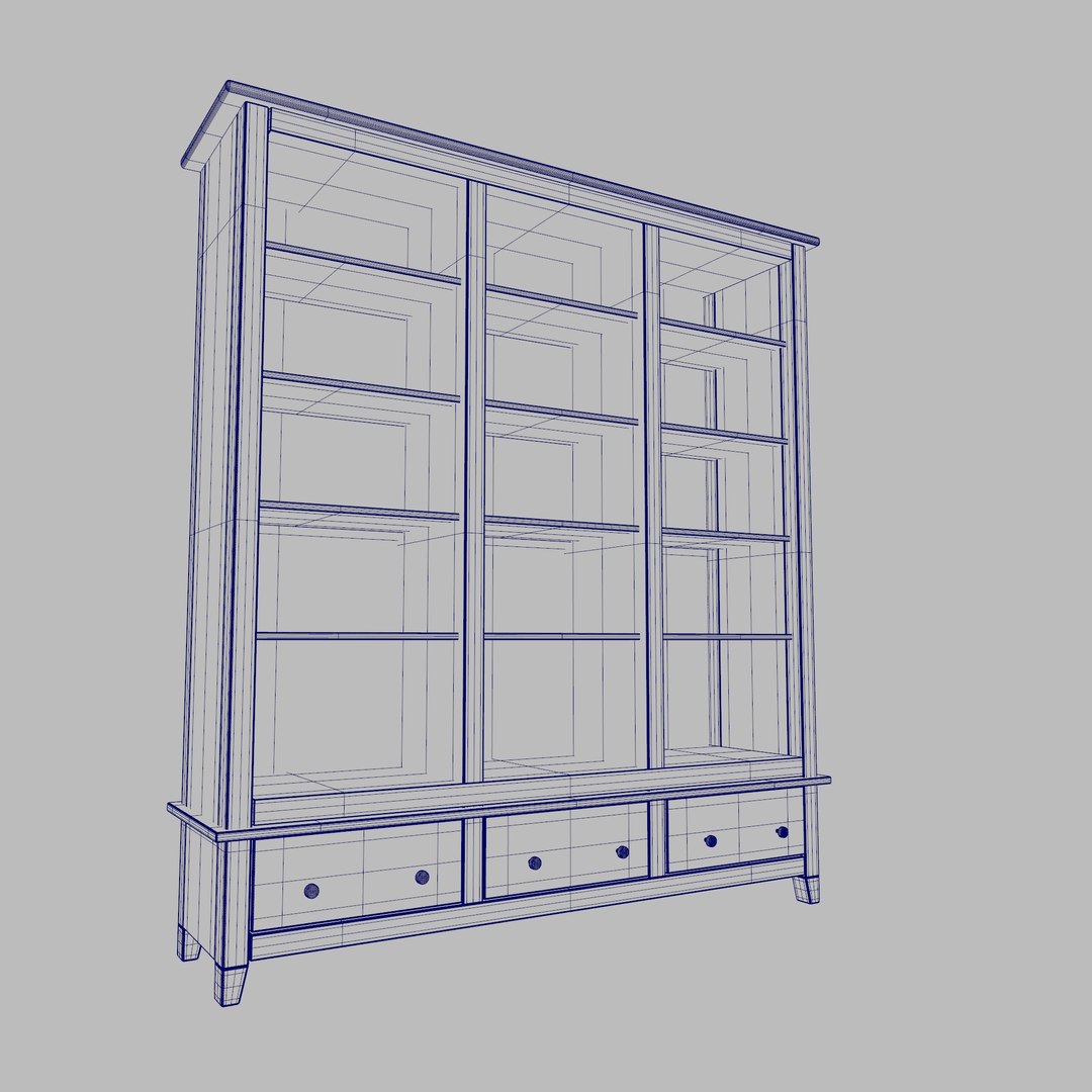 3D Bookcase Model - TurboSquid 2245391