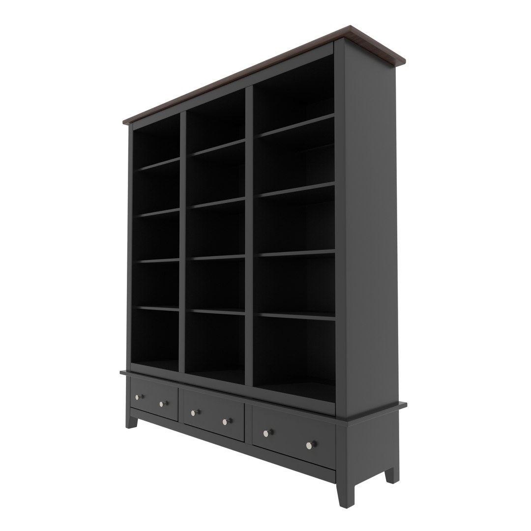 3D Bookcase Model - TurboSquid 2245391
