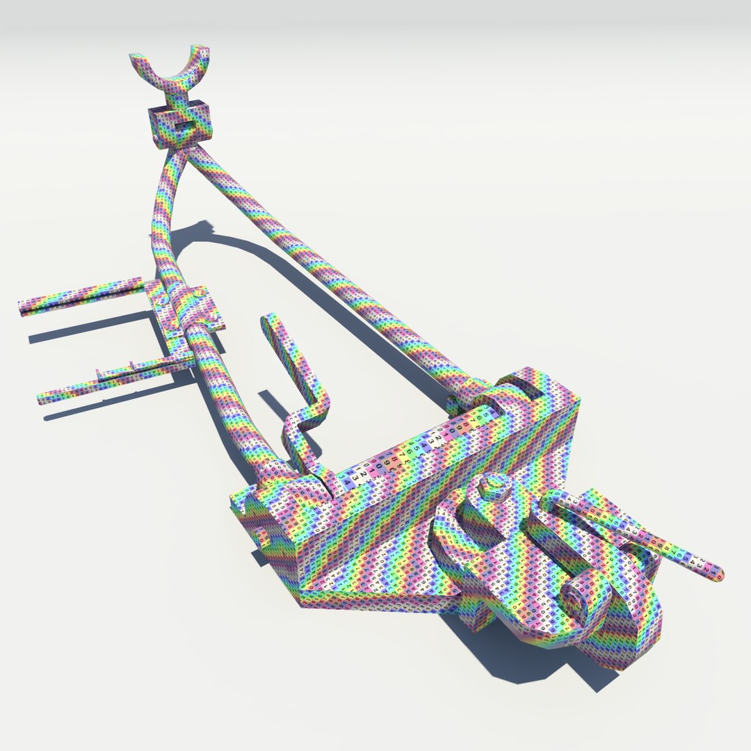 3D Model Anti Aircraft Machine Gun Frame Fliegerbeschussgerat ...