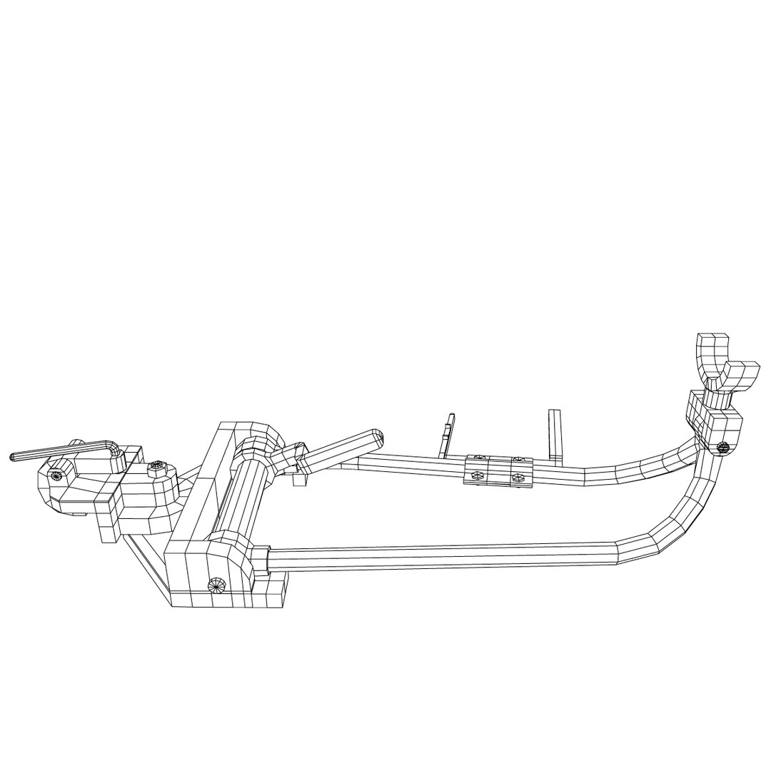 3D Model Anti Aircraft Machine Gun Frame Fliegerbeschussgerat ...