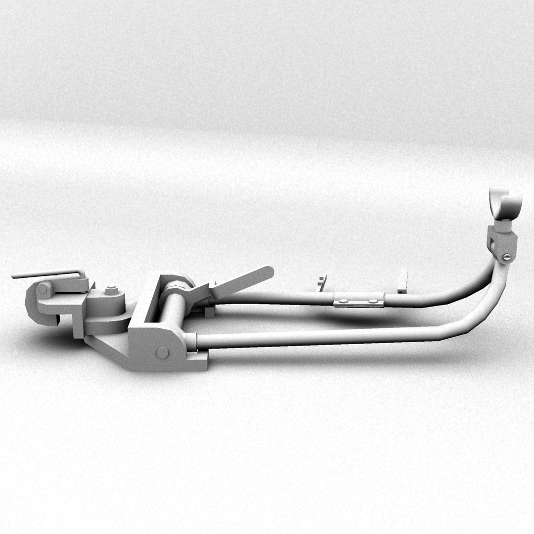 3D Model Anti Aircraft Machine Gun Frame Fliegerbeschussgerat ...