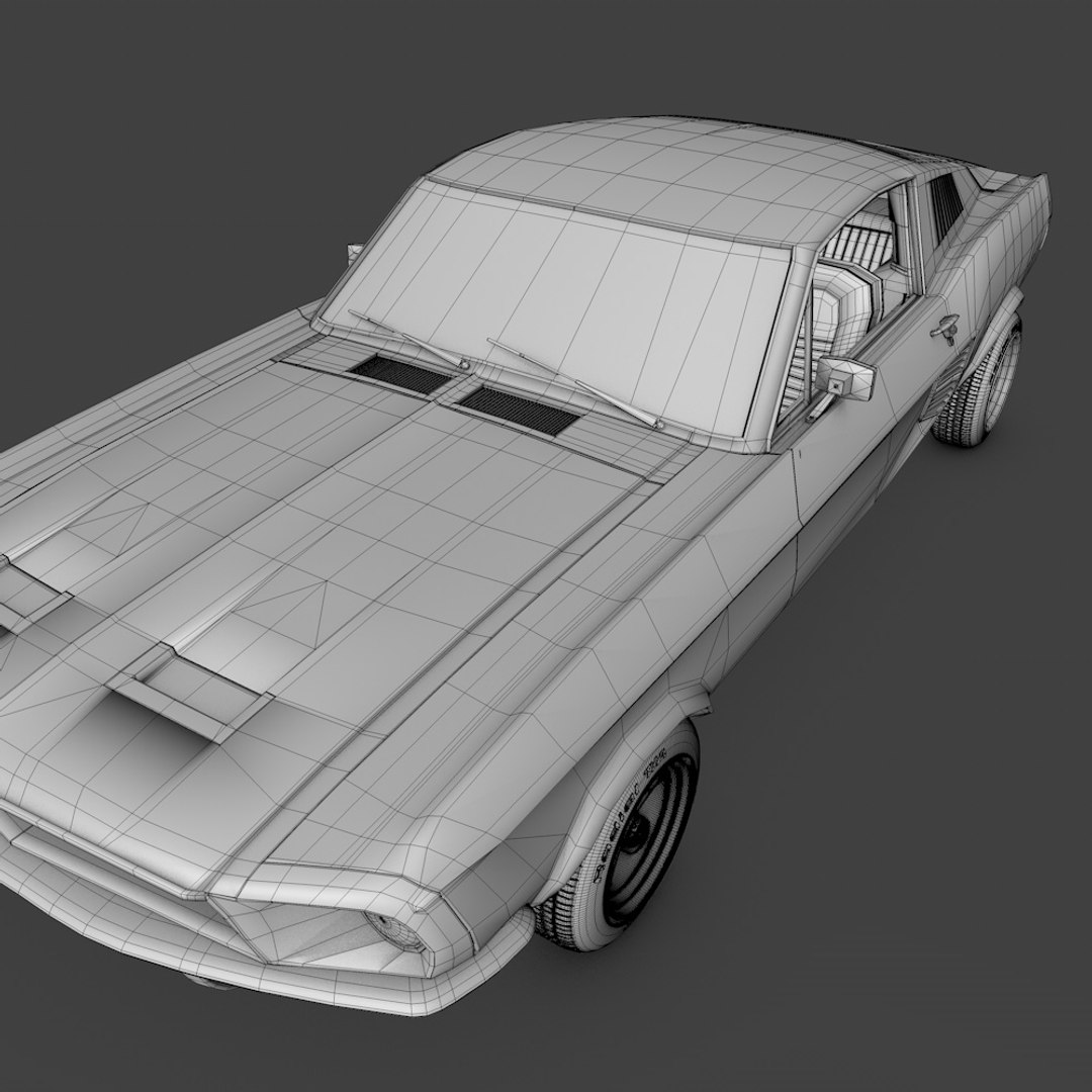 3d Model 1967 Mustang Gt 390