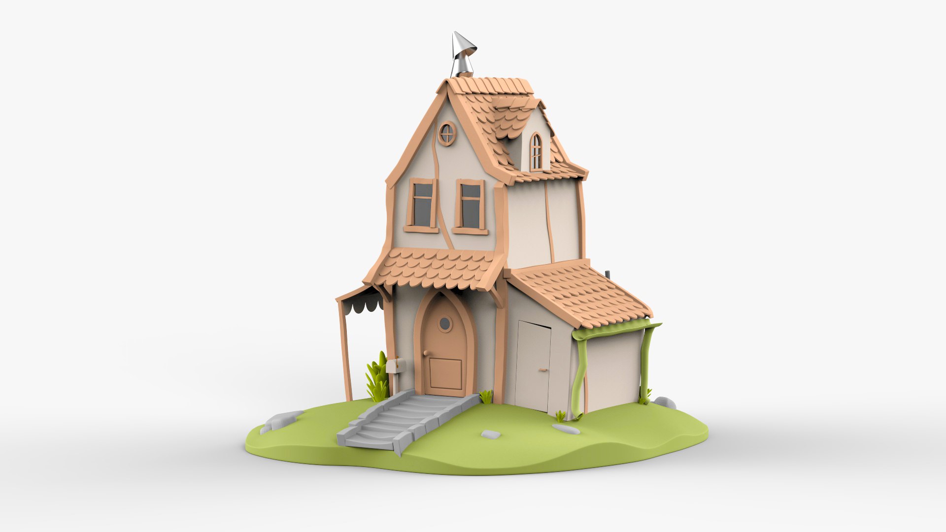 Cartoon House Stylized 3D Model - TurboSquid 2210391