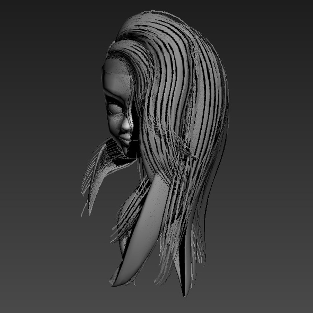 Hair Animation 3d Model