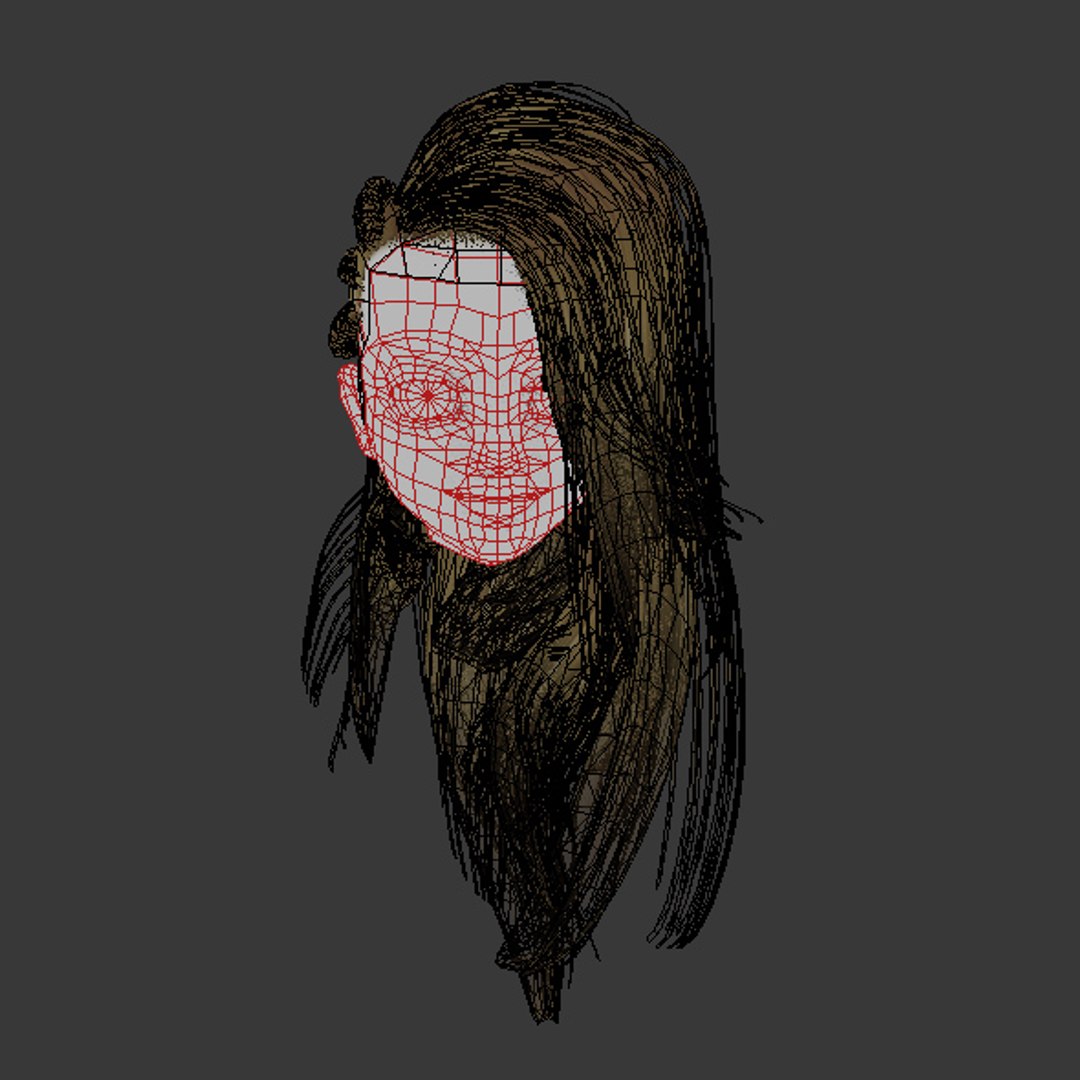 Hair Animation 3d Model