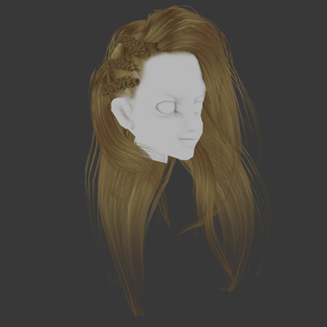 Hair Animation 3d Model