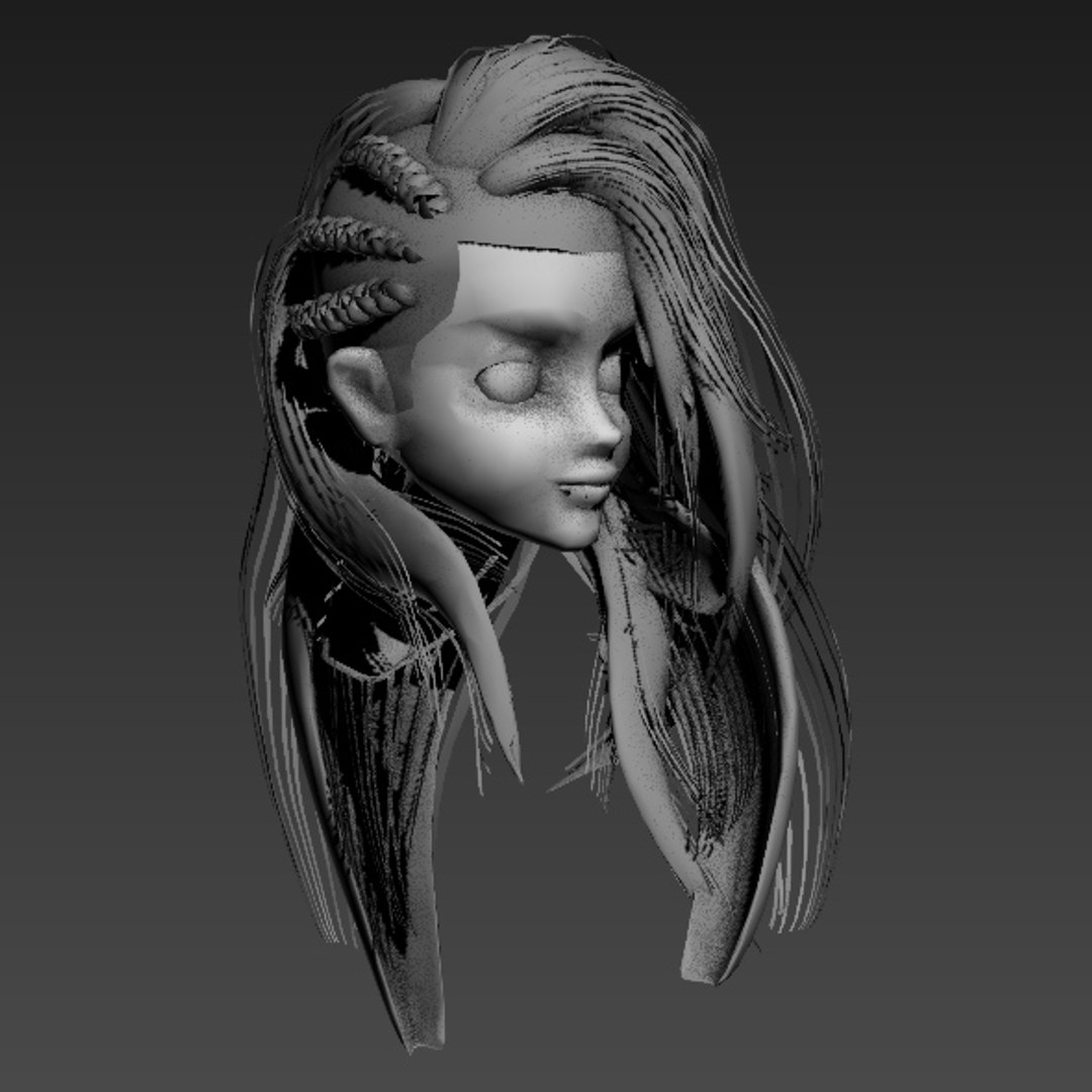 Hair Animation 3d Model