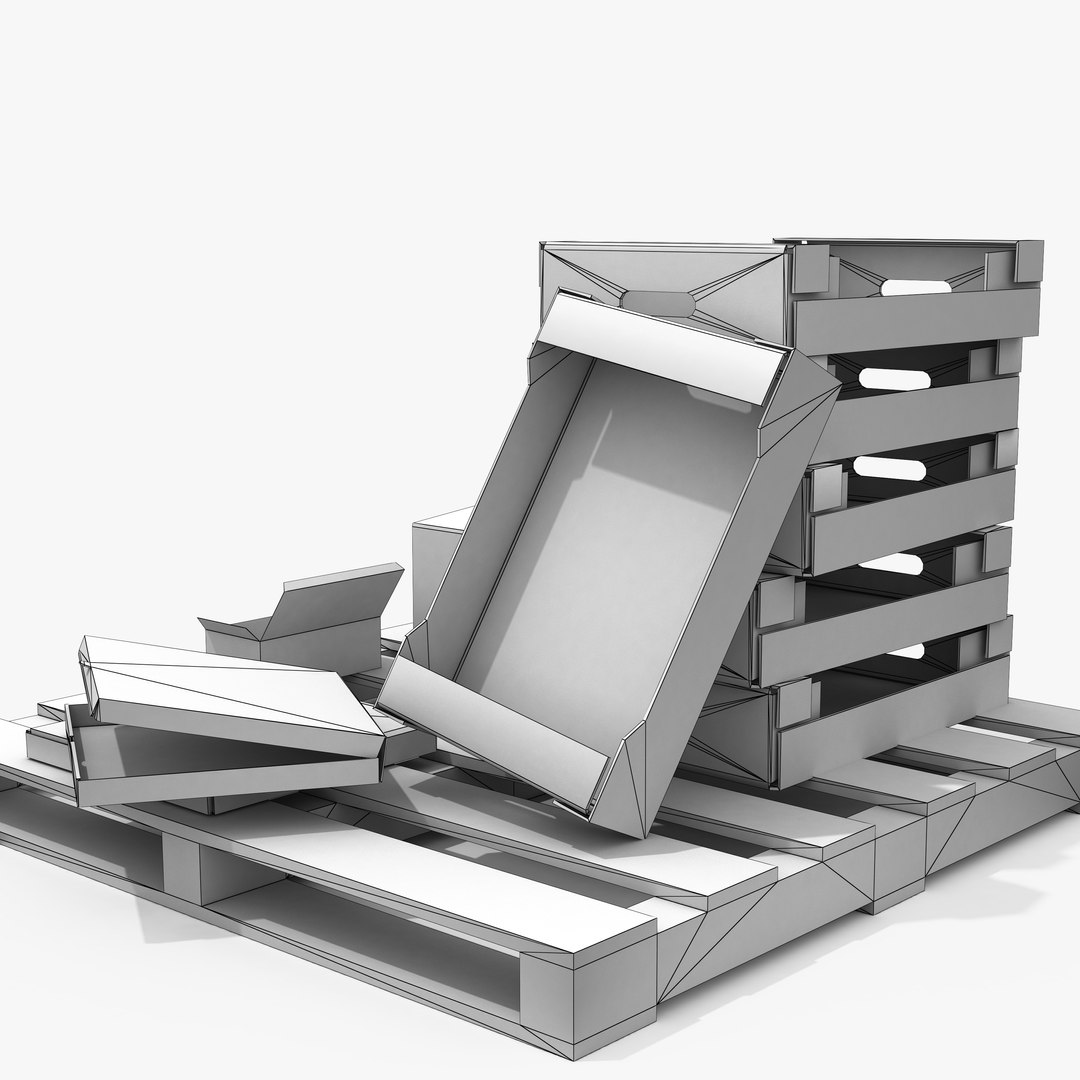 Cardboard Boxes Pile 3D - TurboSquid 1803539