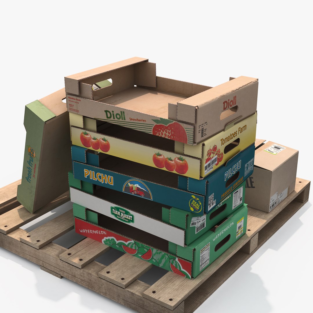 Cardboard Boxes Pile 3D - TurboSquid 1803539