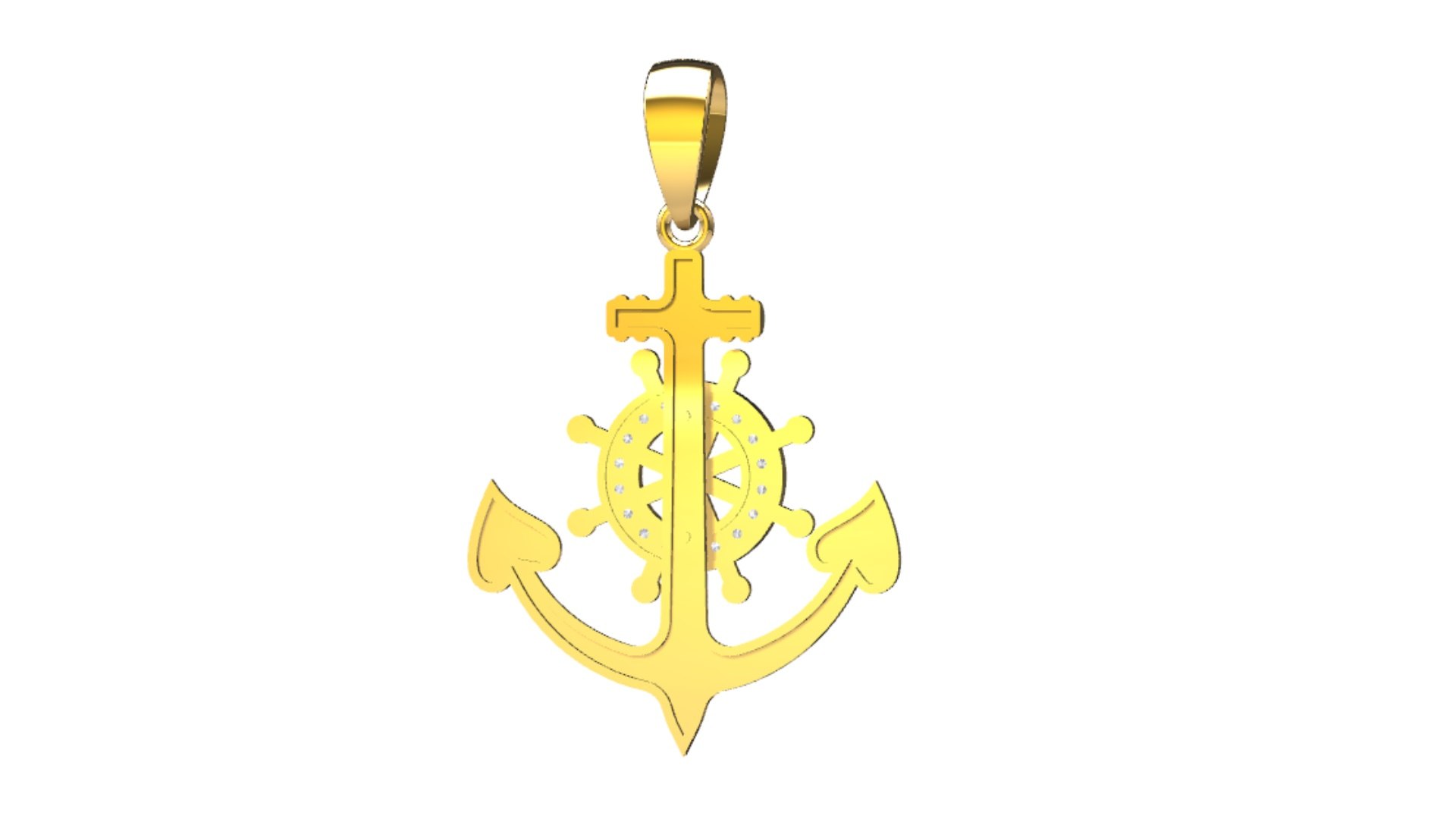 3D Anchor Pendant Model - TurboSquid 2210904