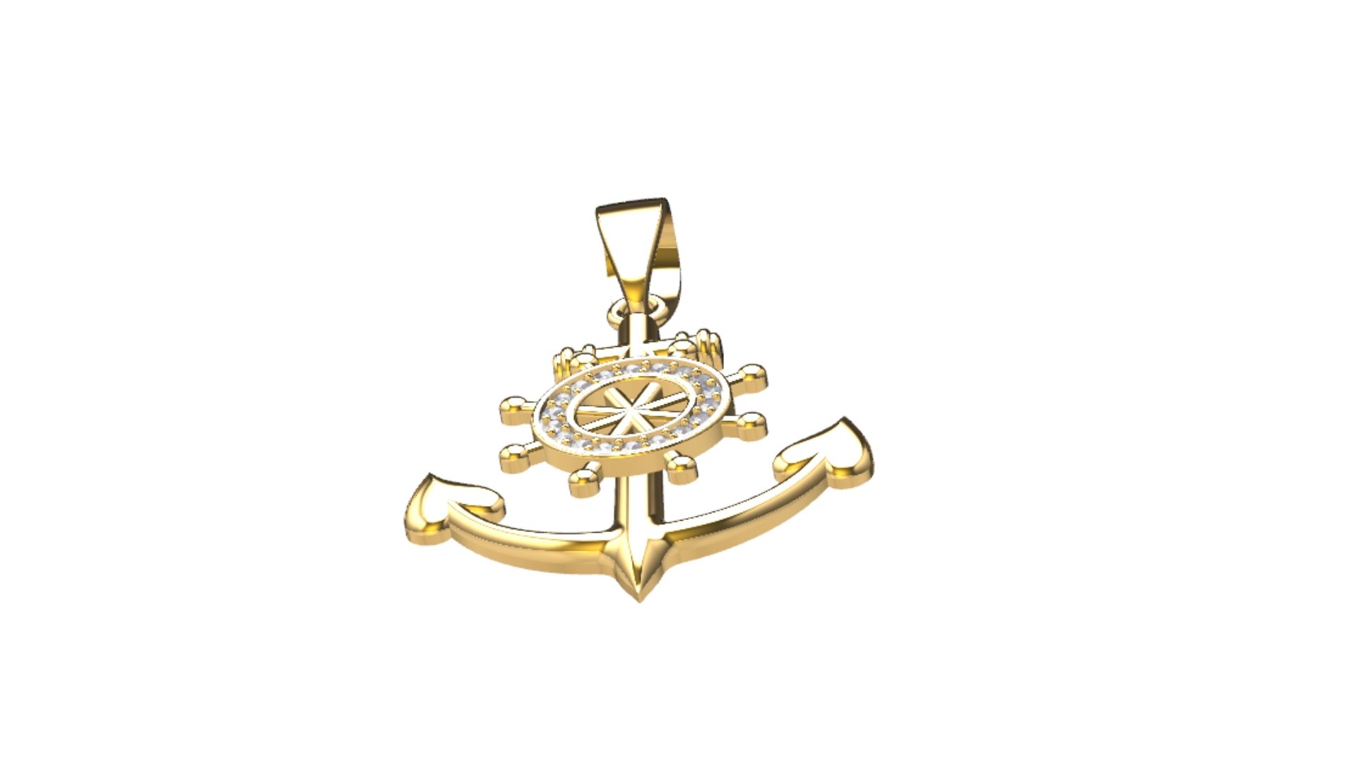 3D Anchor Pendant Model - TurboSquid 2210904