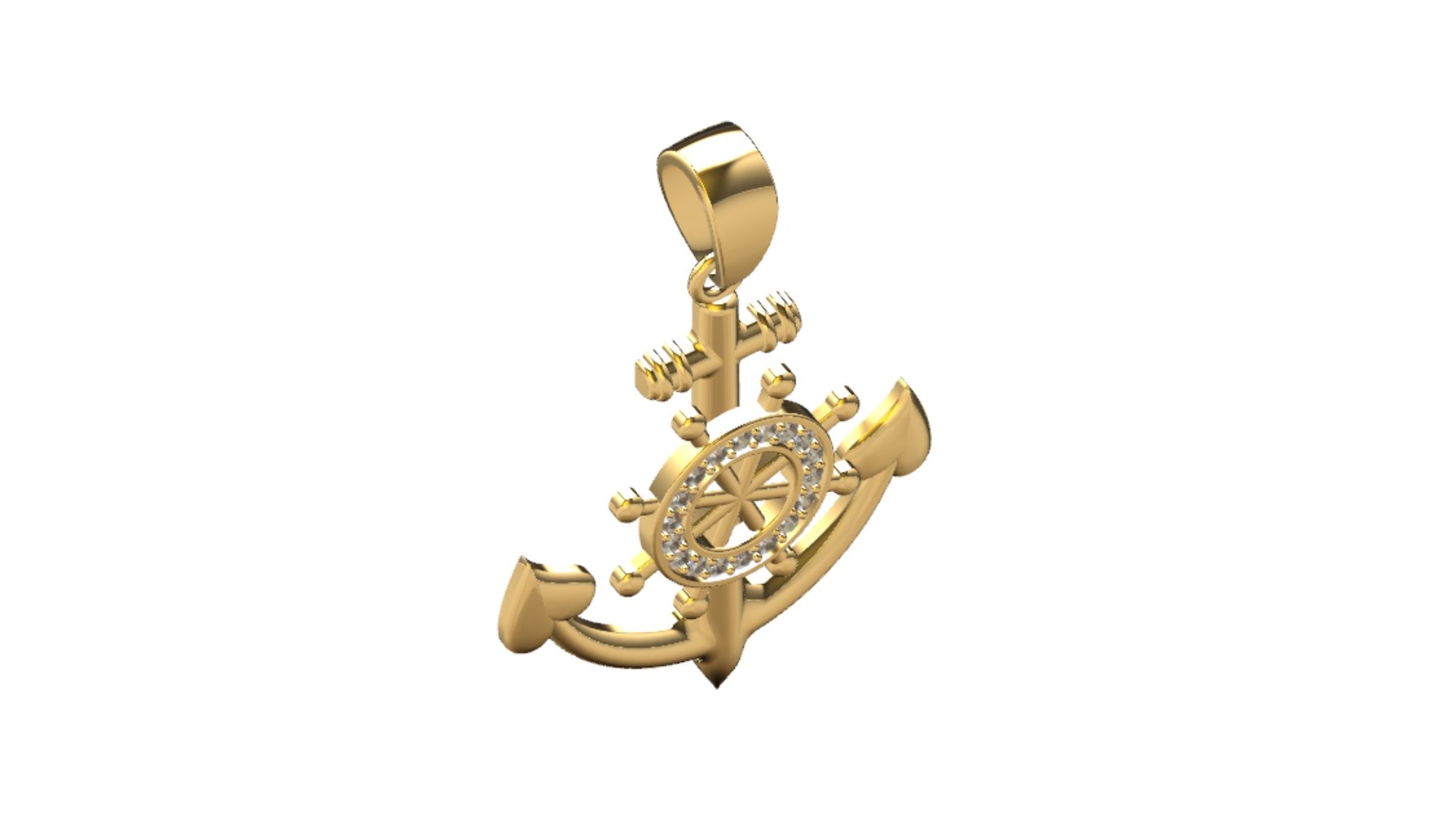 3D Anchor Pendant Model - TurboSquid 2210904