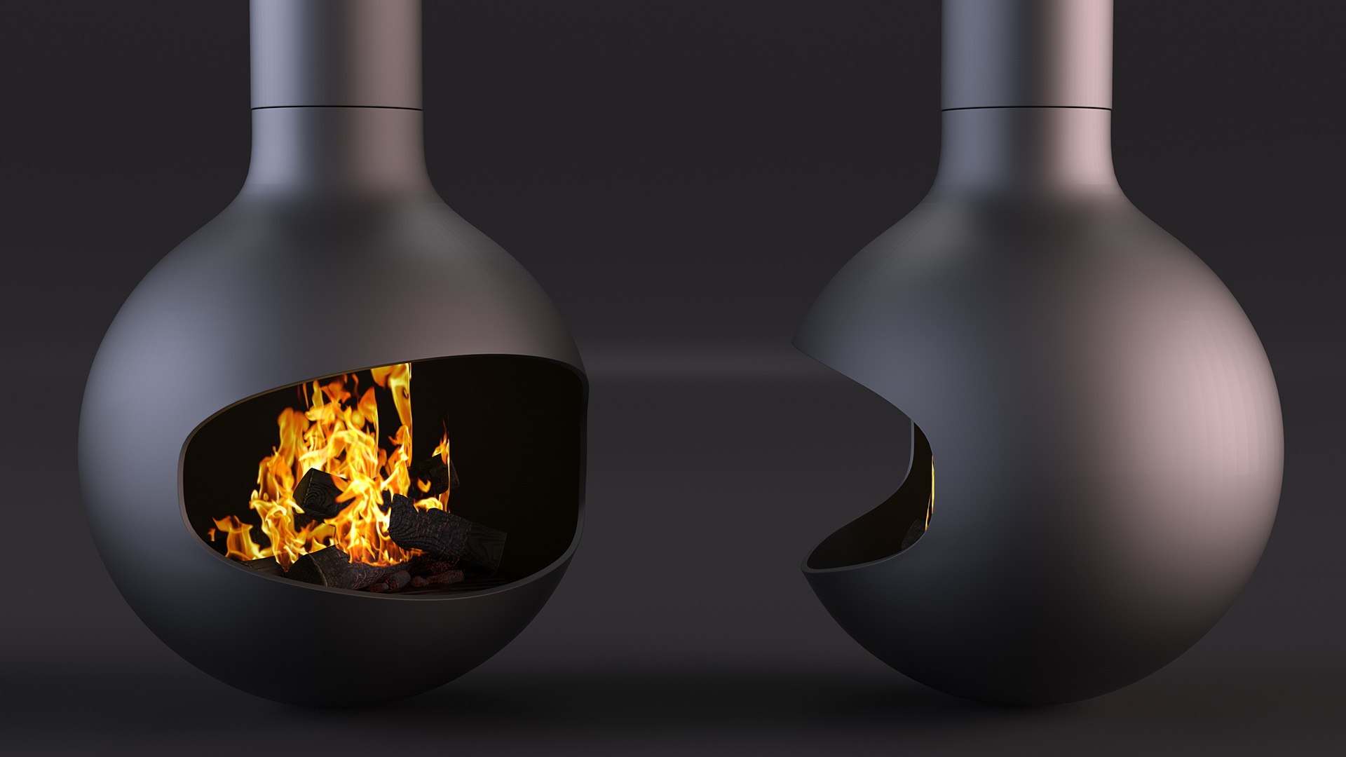 Fireplace Bathyscafocus Porthole With Fire And Wood 3D Model - TurboSquid 2046531