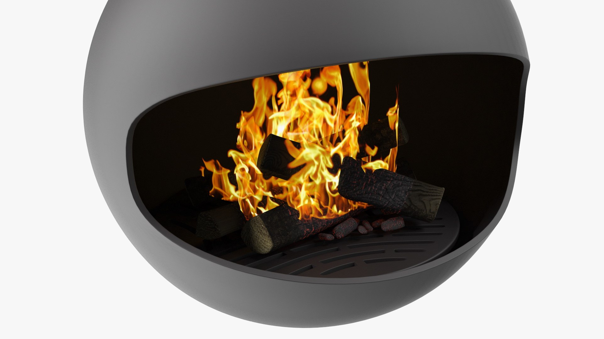 Fireplace Bathyscafocus Porthole With Fire And Wood 3D Model - TurboSquid 2046531