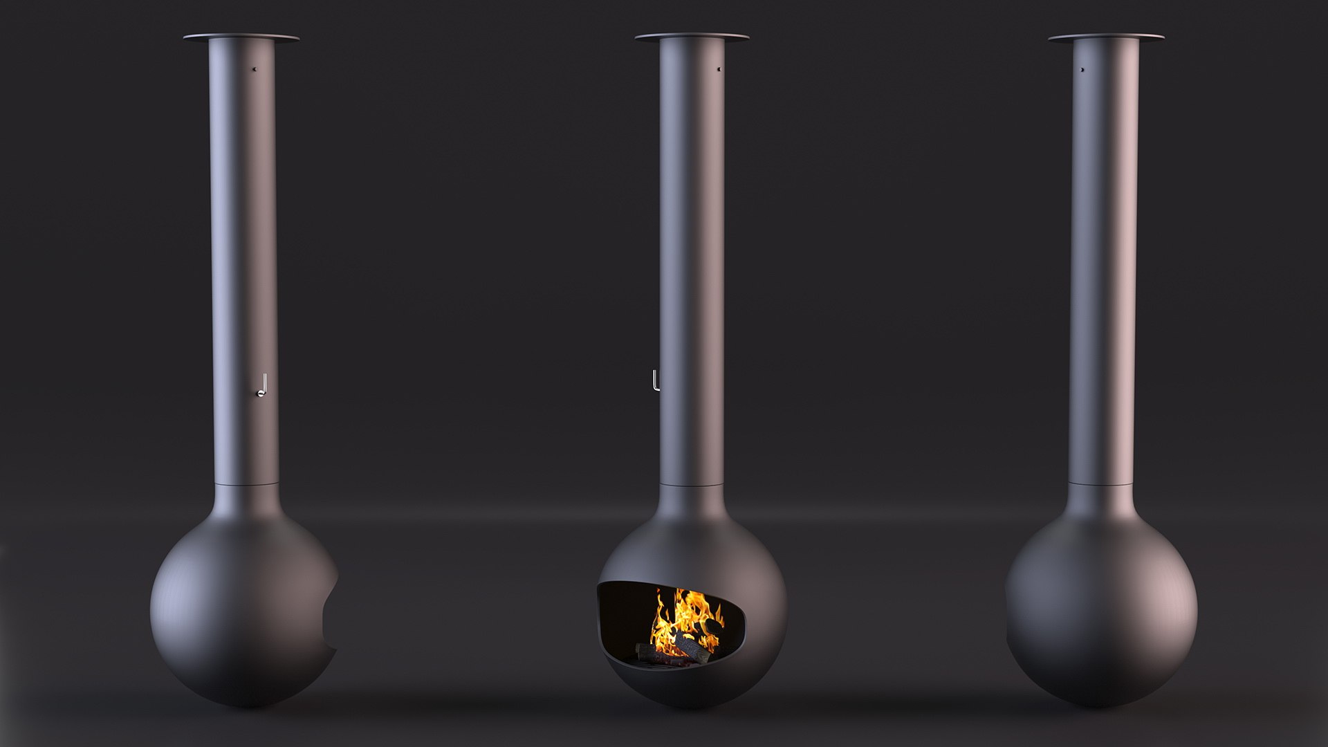 Fireplace Bathyscafocus Porthole With Fire And Wood 3D Model - TurboSquid 2046531