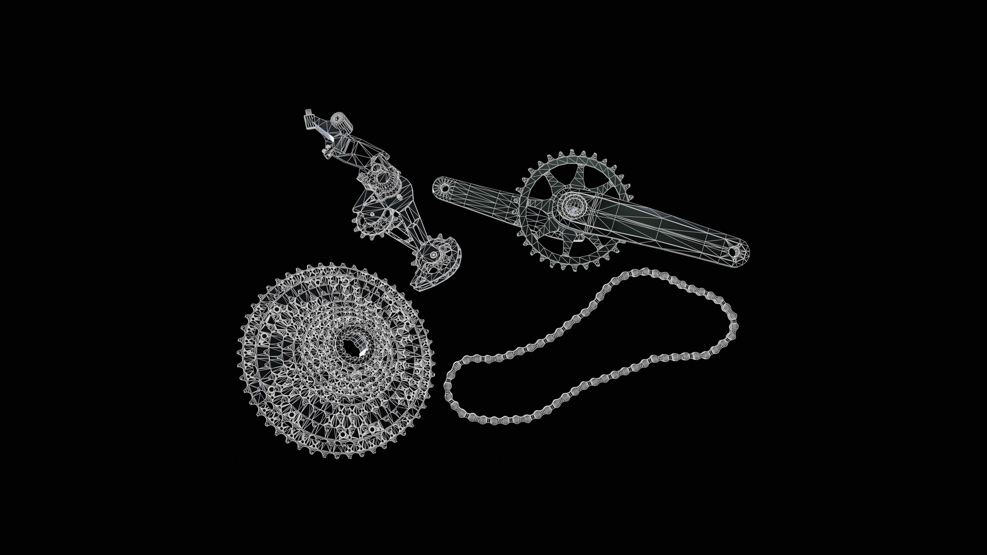 Mountain Bike Drivetrain 3D - TurboSquid 2142773