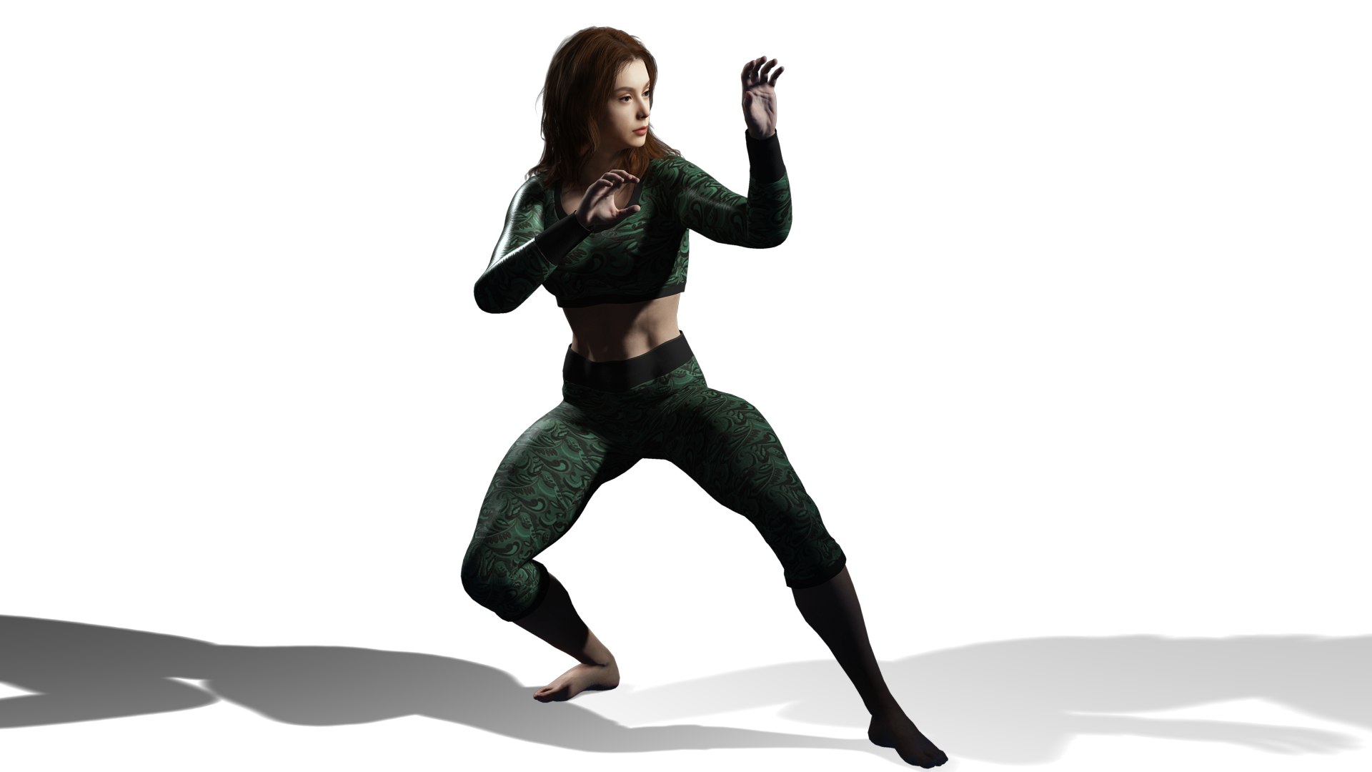 Realistic Female Bodybuilder Character For Game Animation 3D Model ...