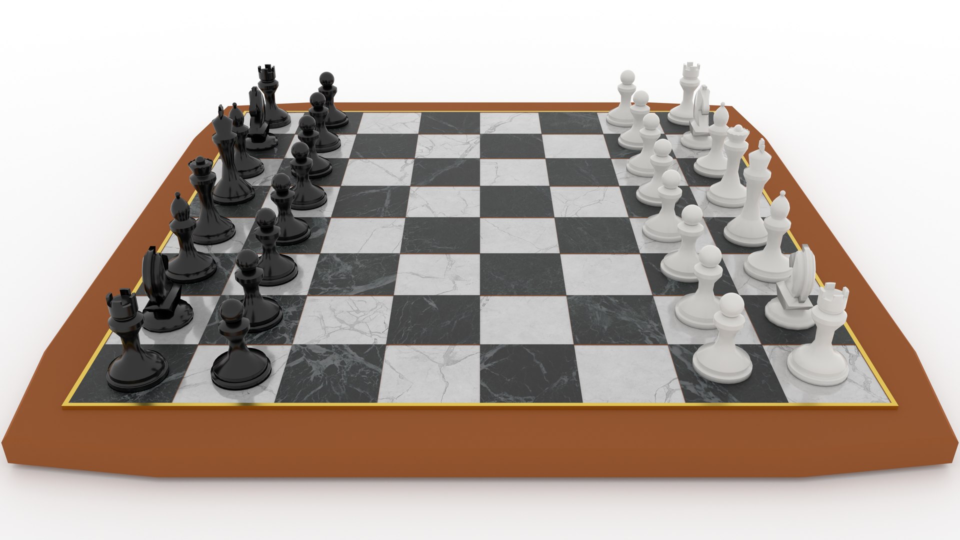Simple Chess Board 3D Model - TurboSquid 1804031