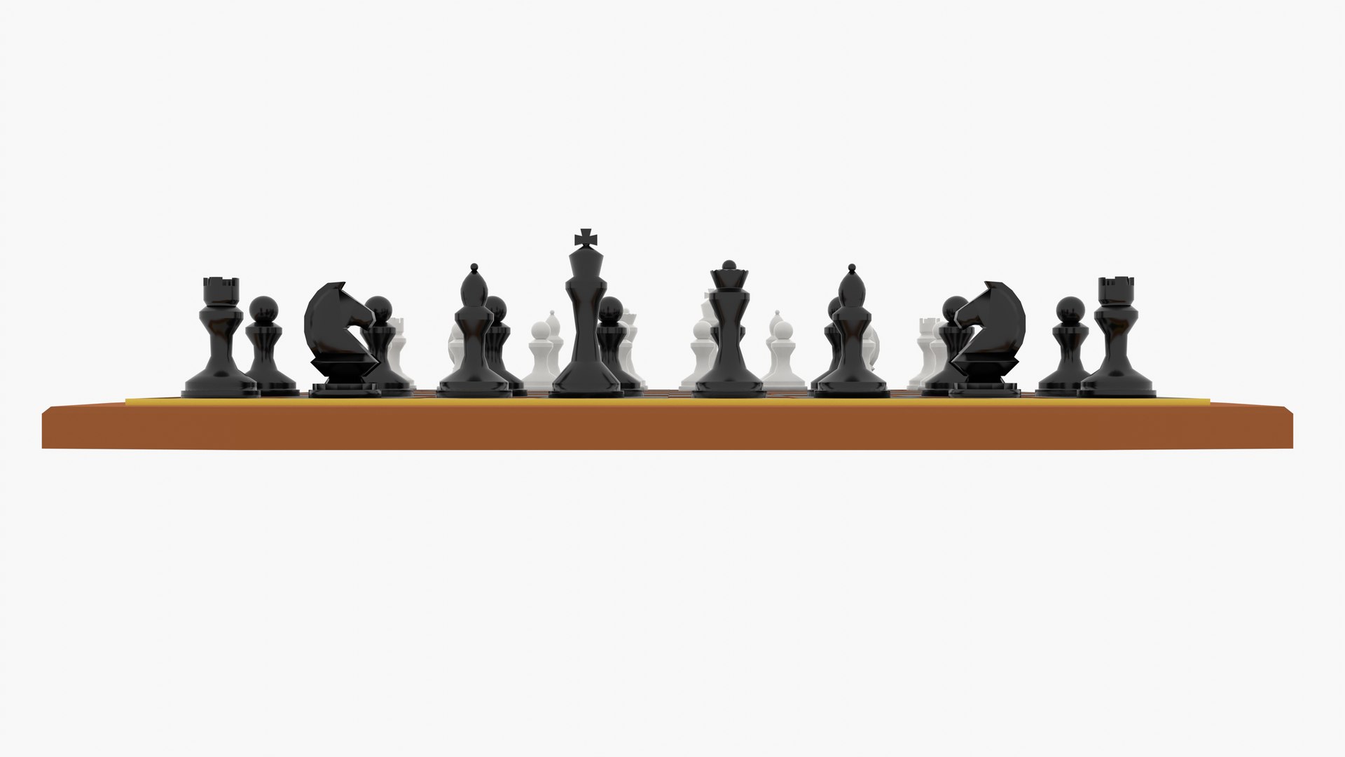Simple Chess Board 3D Model - TurboSquid 1804031