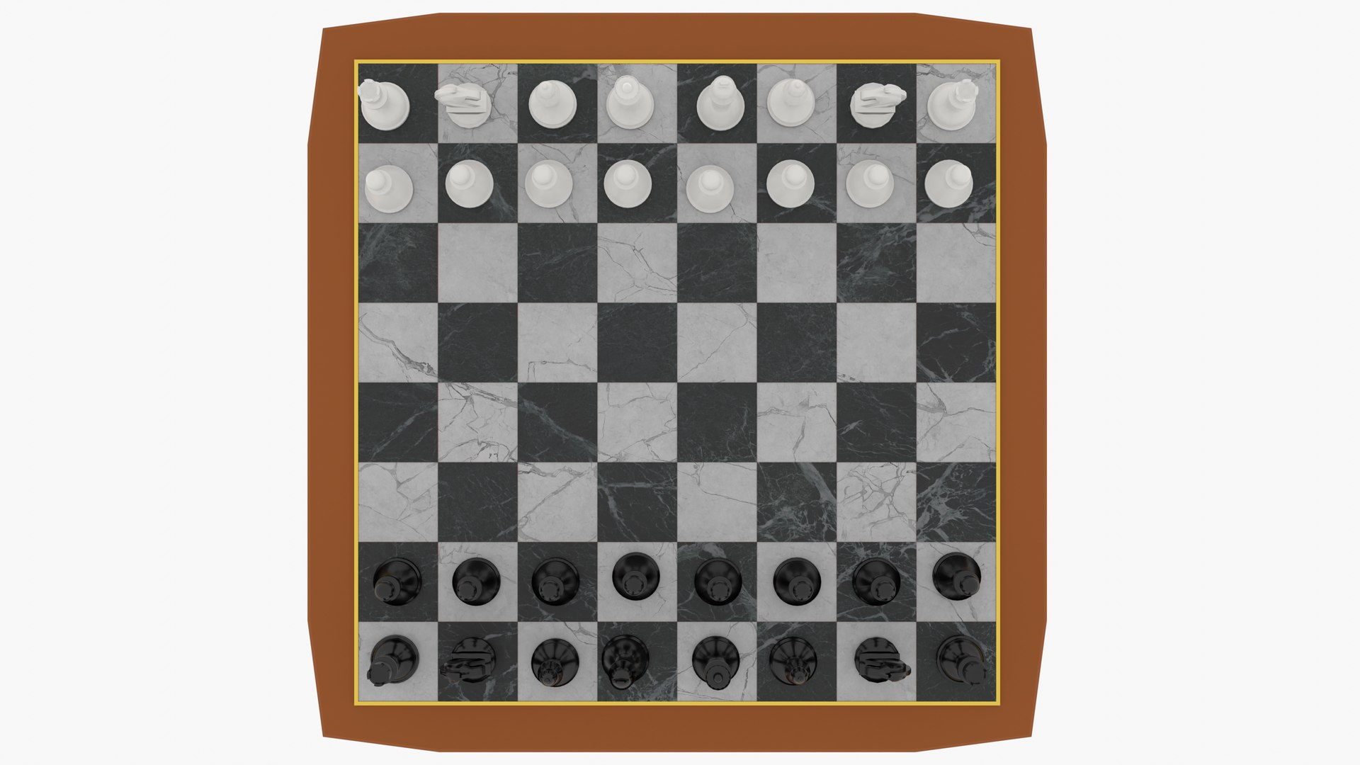 Simple Chess Board 3D Model - TurboSquid 1804031