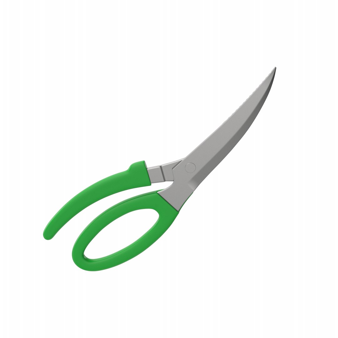 Kitchen Scissors Green 3D Model - TurboSquid 2002114