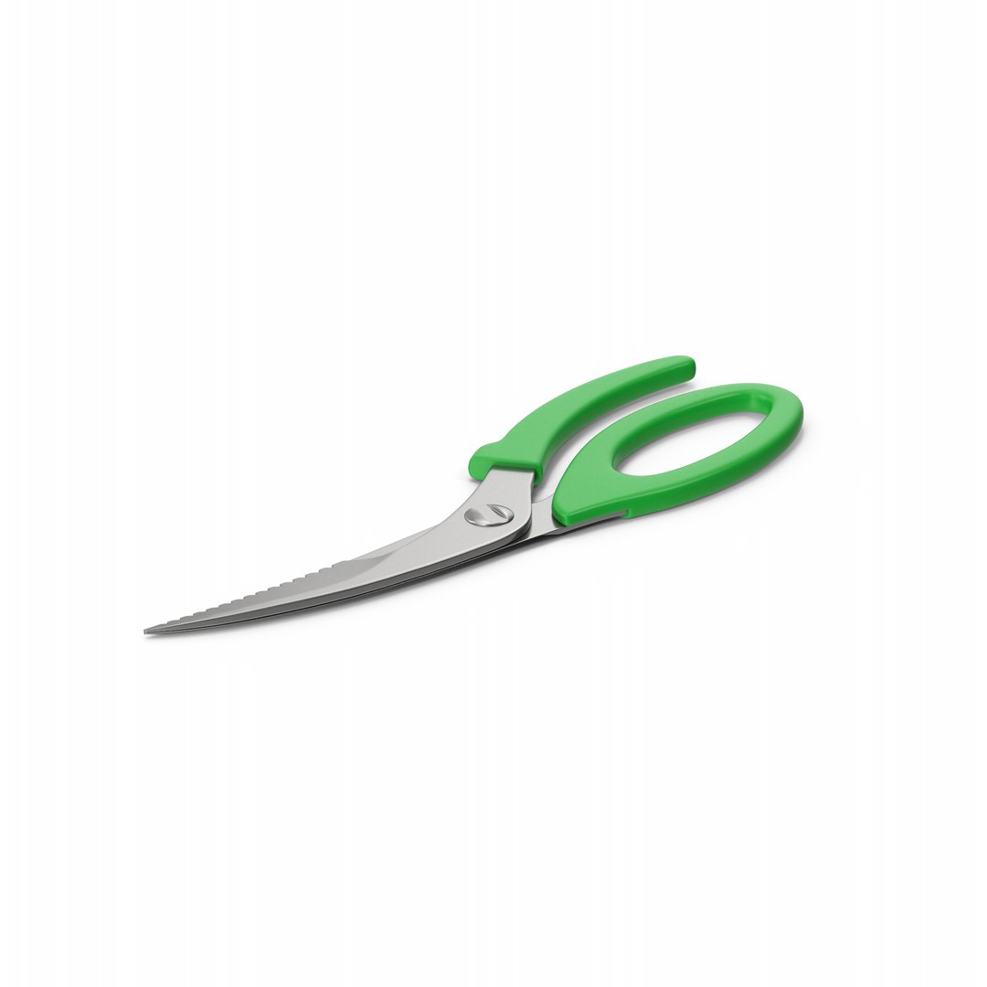 Kitchen Scissors Green 3D Model - TurboSquid 2002114