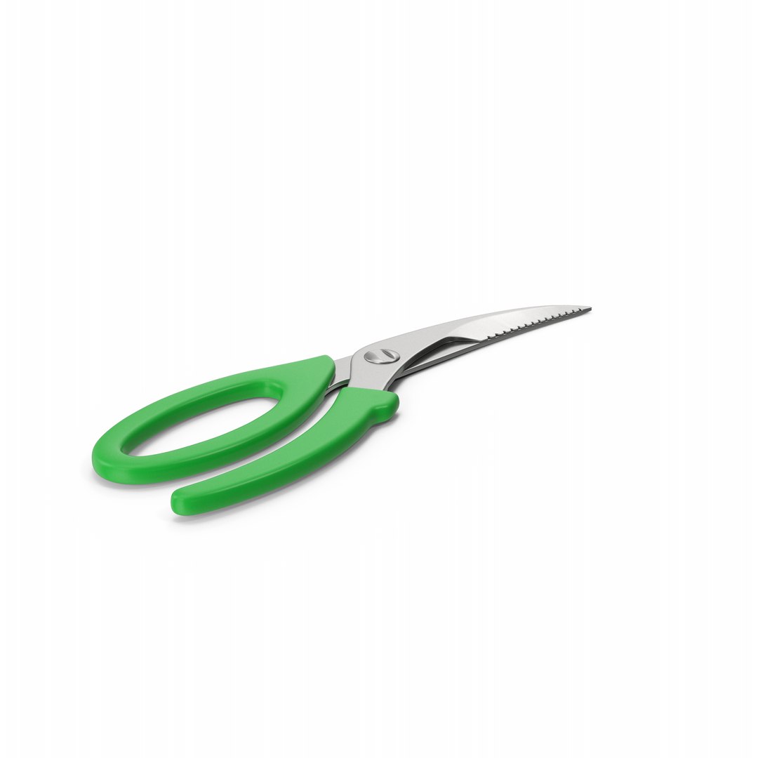 Kitchen Scissors Green 3D Model - TurboSquid 2002114