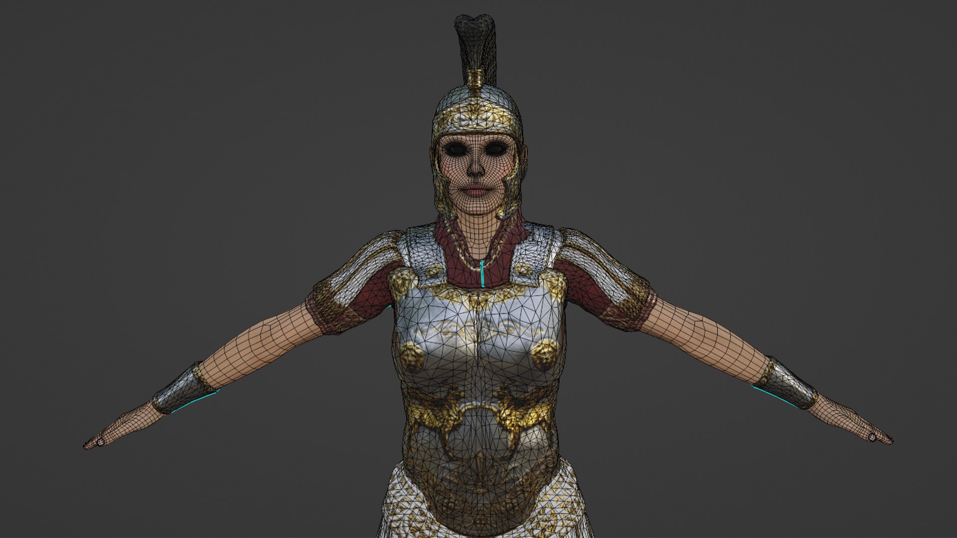3D Model Realistic Rigged Medieval Woman Soldier Creatures Character 3D ...