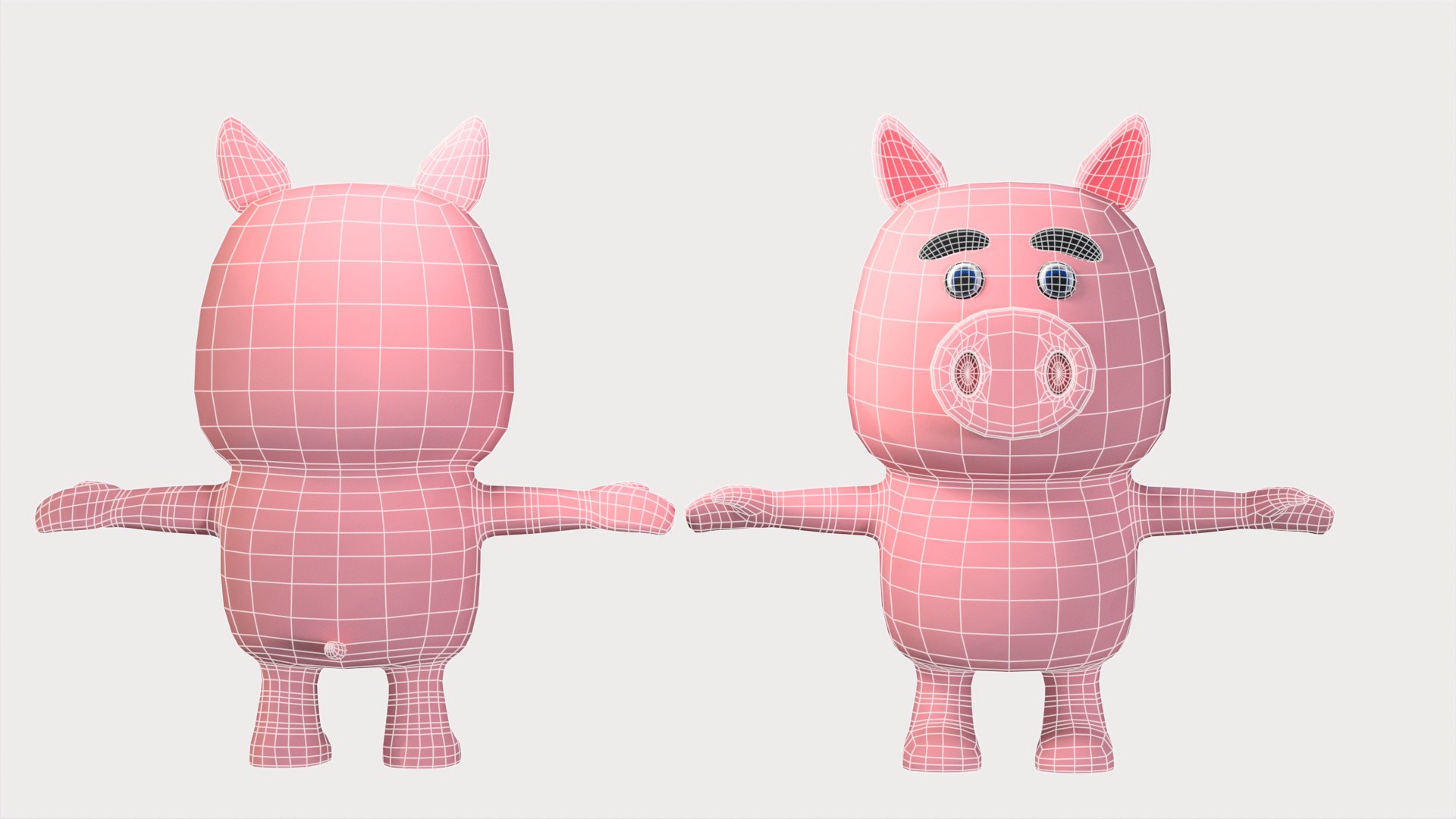 Cartoonish Humanoid Pig Character Model - TurboSquid 2251544
