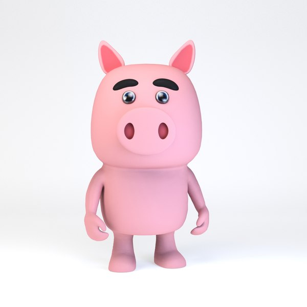 modelo 3d Personaje de cerdo humanoide caricaturesco - TurboSquid 2251544