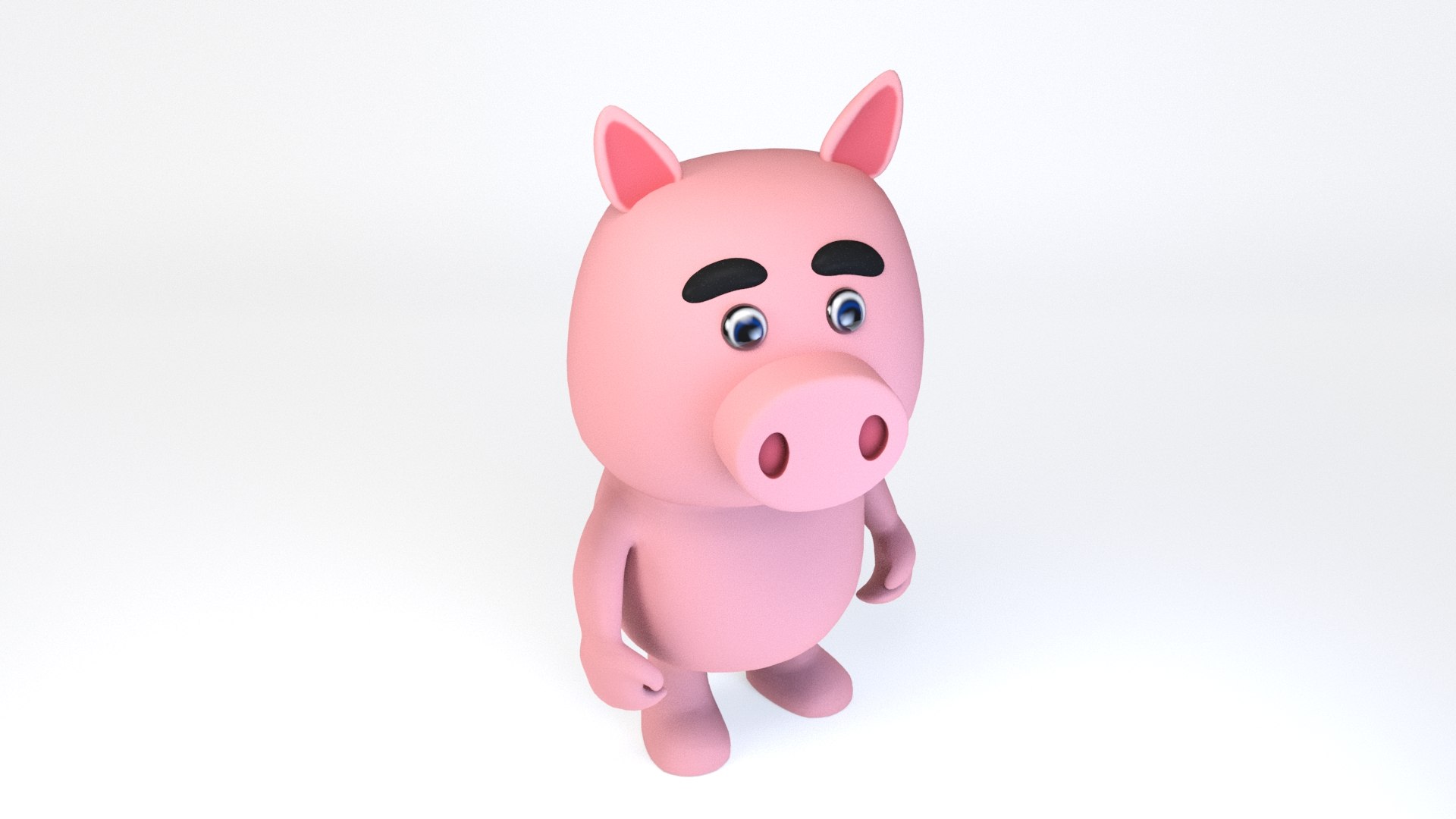 Cartoonish Humanoid Pig Character Model - TurboSquid 2251544