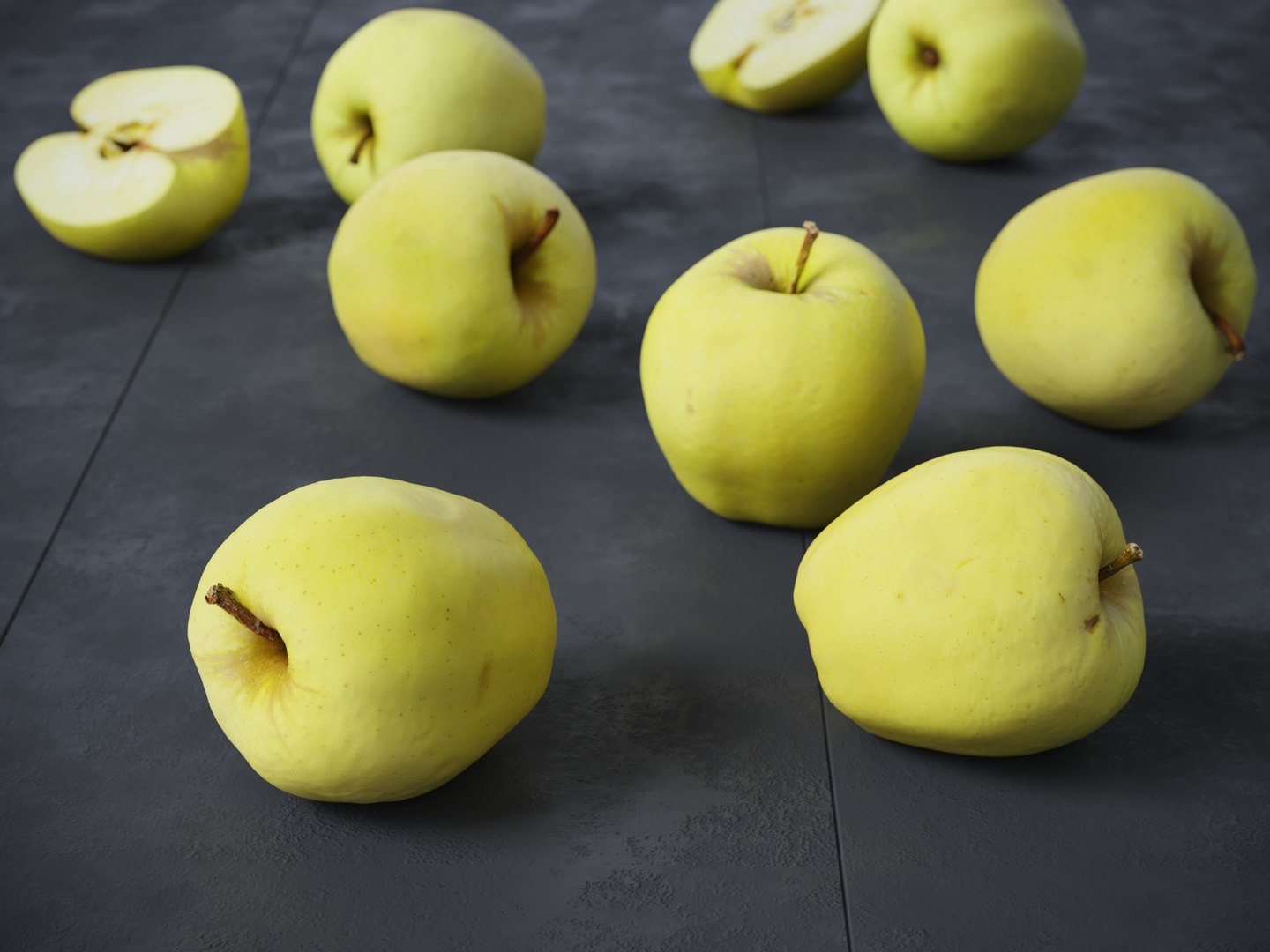 3D Apple Golden - TurboSquid 2098346