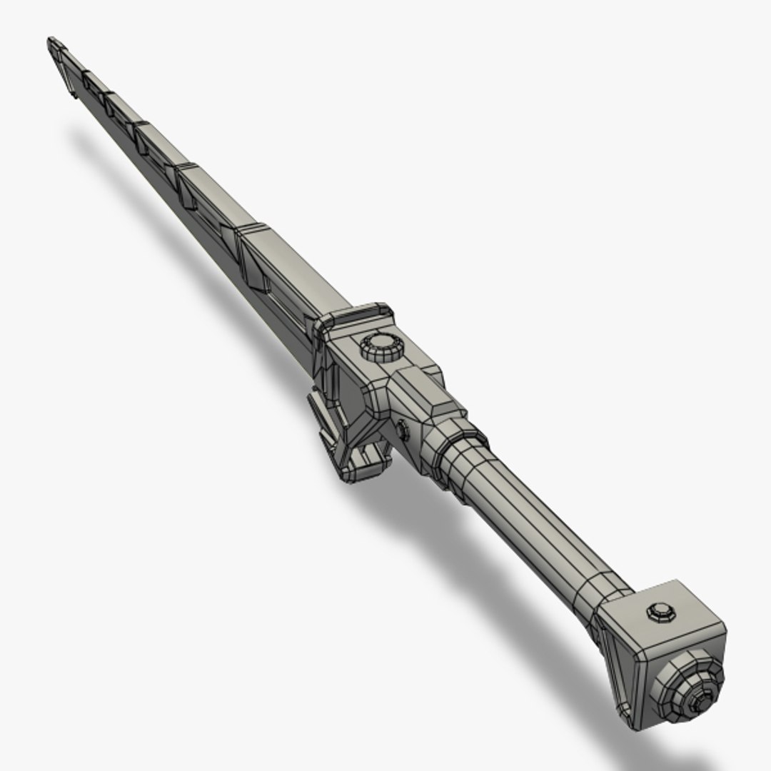 3d Rigged Sword Blade Model