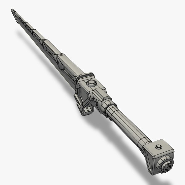 3d rigged sword blade model