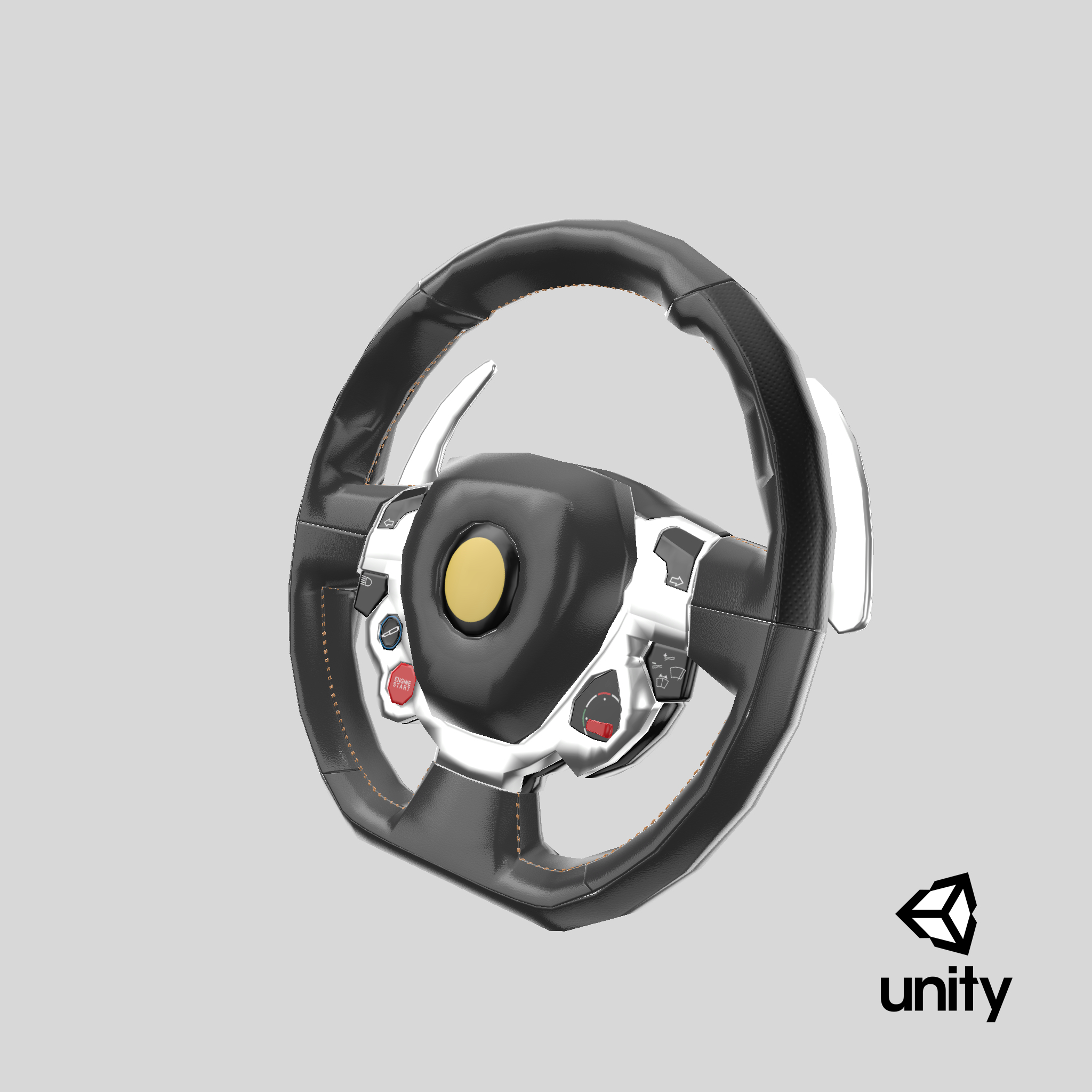 3D model sport car steering wheel - TurboSquid 1500062