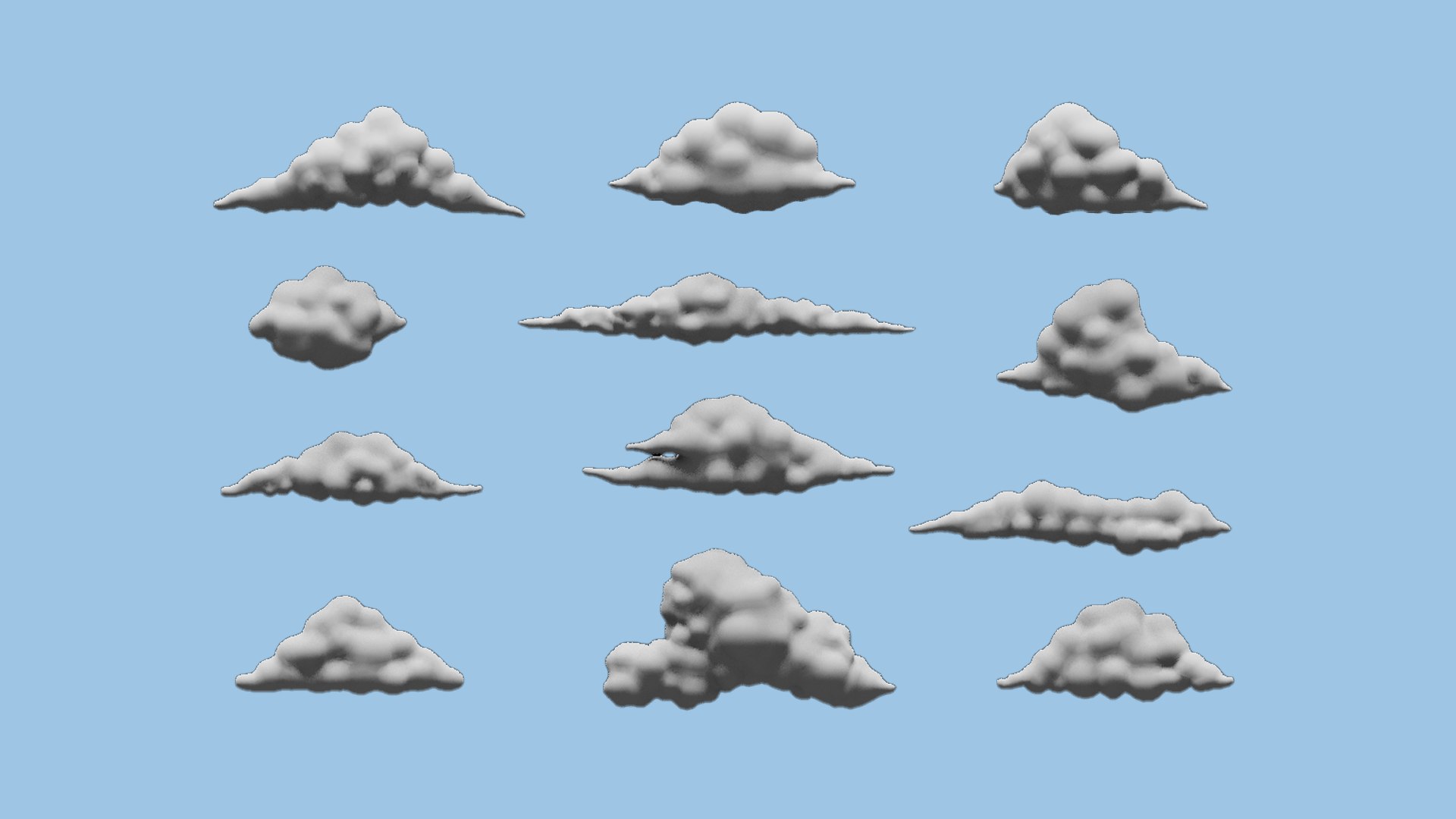 Clouds Pack - 12 In 1 3D - TurboSquid 2078539