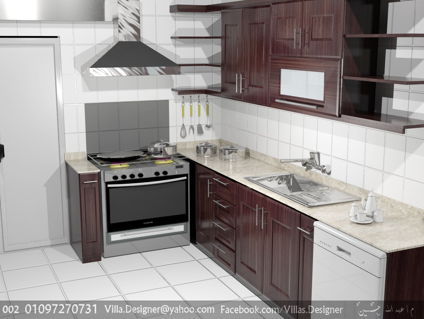 3ds Rendering Modern Kitchen